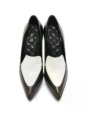 Celine Two-tone Pointed Toe Leather Pumps