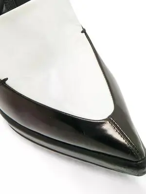 Celine Two-tone Pointed Toe Leather Pumps