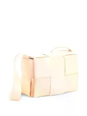 Bottega Veneta Cassette Maxi Intrecciato Leather Candy Crossbody Bag - Neutrals
