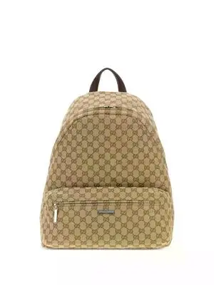 Gucci Gg Tag Monogram Backpack - Neutrals