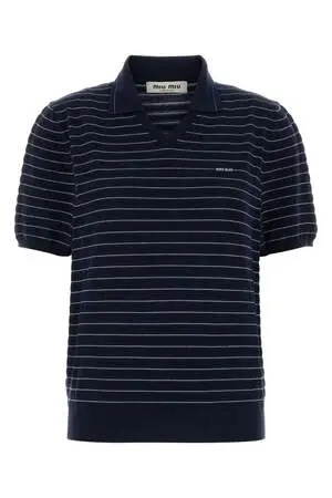 Miu Miu Embroidered Cotton Polo Shirt - Multicolor
