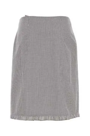 Miu Miu Embroidered Poplin Skirt