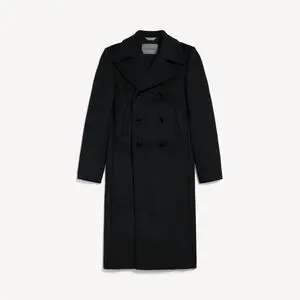 Balenciaga Long Double-faced Coat - Black
