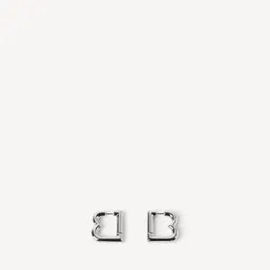 Balenciaga B Xs Earrings - Silver