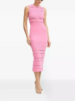 TWINSET Pointelle Knit Midi Dress