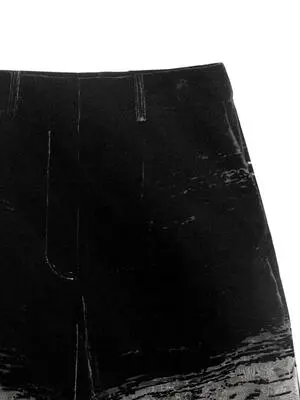 GRACE LING Glitch Semi-sheer Shorts - Black