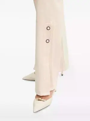 TWINSET Eyelet Embellished Slit Hem Jeans
