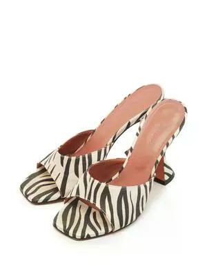 Amina Muaddi Lupita Zebra-print Sandals