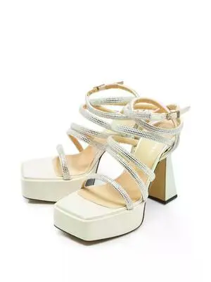 Mach & Mach Sydney Crystal-studded Sandals