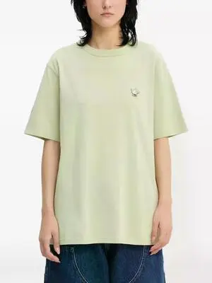 CAFÉ KITSUNÉ Logo Patch T-shirt - Green