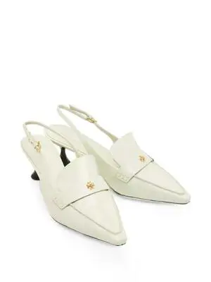 Tory Burch Logo Detail Slingback Pumps