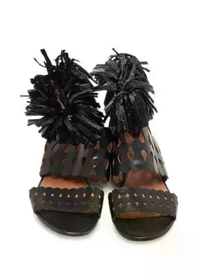 Alaïa Cut-out Fringe Sandals