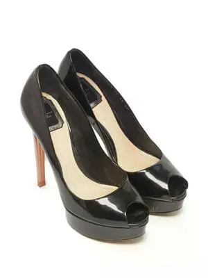Dior Peep-toe Pumps With Gradient Heel - Black
