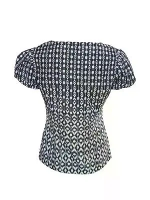 Max Mara Printed Pleated Top