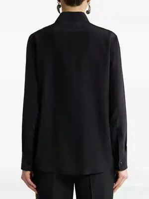 Etro Silk Crepe De Chine Shirt With Placed Print