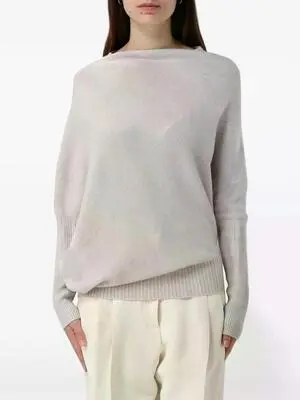 Agnona Asymmetric Cashmere Jumper - Neutrals