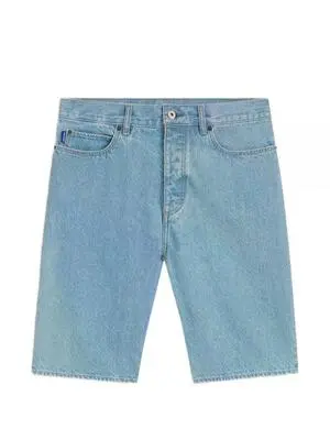 Hugo Logo Patch Denim Shorts - Blue