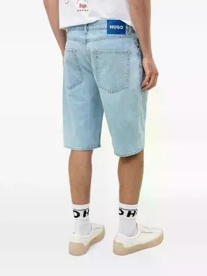 Hugo Logo Patch Denim Shorts