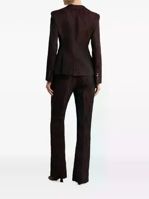 Etro Single-breasted Jacquard Jacket With Floral Medallion Motif