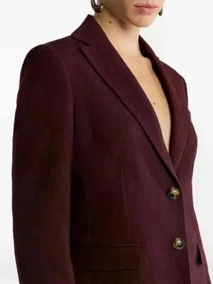 Etro Single-breasted Wool Jacquard Jacket With Medallion Motif