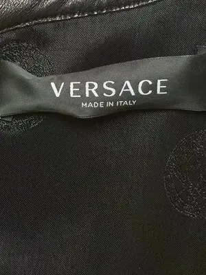 Versace Sleeveless Leather Mini Dress
