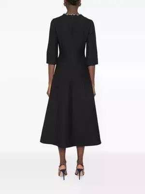 Valentino Garavani Embellished A-line Midi Dress - Black