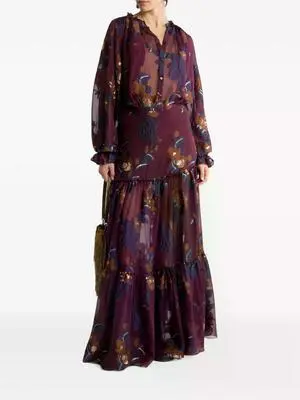 Etro Silk-blend Jacquard Shirt With Fil Coupé Flowers