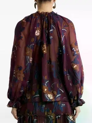 Etro Silk-blend Jacquard Shirt With Fil Coupé Flowers