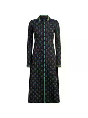 Etro Jacquard Midi Shirt Dress - Blue