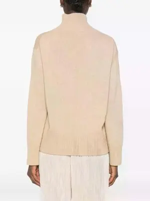 SERGIO MORETTI FIRENZE Ribbed-trim Mock-neck Sweater
