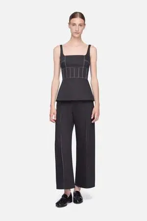 EMILIA WICKSTEAD Square Neck Peplum Top