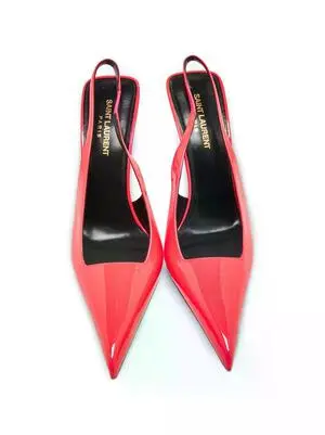 Saint Laurent Patent Leather Kiss Slingback Pumps