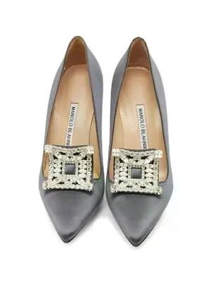 Manolo Blahnik Borlak Crystal-embellished Pumps