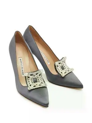 Manolo Blahnik Borlak Crystal Embellished Pumps