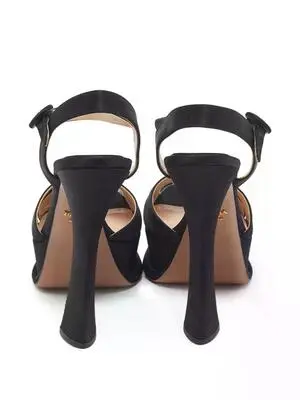Prada Satin Criss-cross Platform Sandals