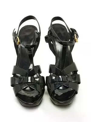 Saint Laurent Tribute Platform Sandals - Black