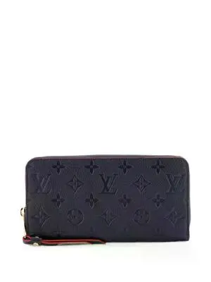 LOUIS VUITTON Zippy Wallet Monogram Empreinte Leather Small Wallets - Blue