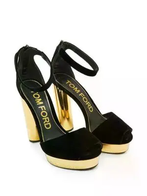 TOM FORD Velvet Platform Sandals