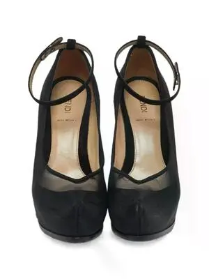 Fendi Platform Ankle Strap Pumps