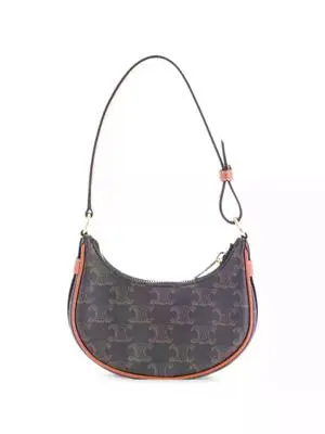 Celine Ava Bag Triomphe Coated Canvas Mini Shoulder Bag - Brown