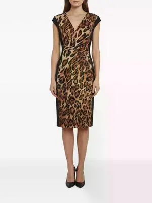 Escada Darlita Leopard-print Midi Dress - Neutrals