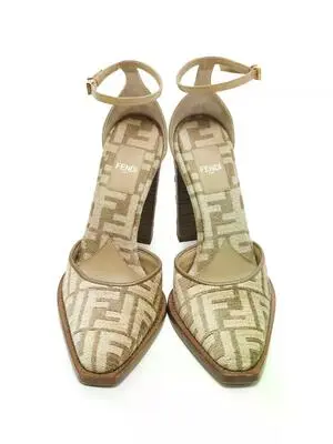 Fendi Zucca-motif Heeled Pumps