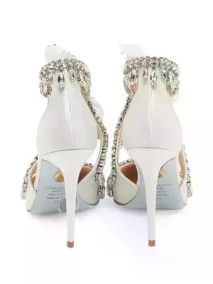 AQUAZZURA Embellished Ankle Strap Pumps