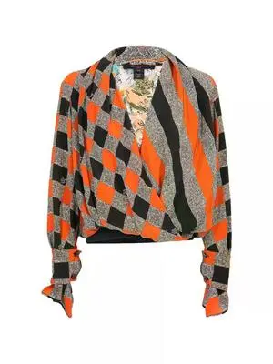 LOUIS VUITTON Grace Coddington Cowl Neck Blouse - Orange