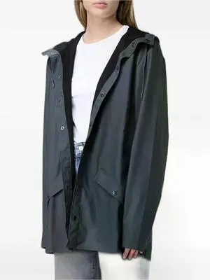 Rains Hooded Press-stud Jacket
