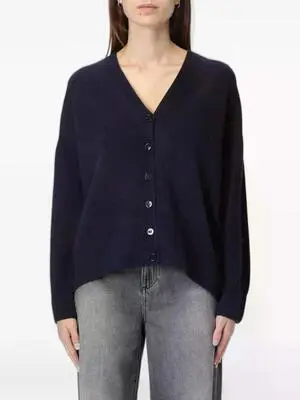 Emporio Armani V-neck Cashmere Cardigan - Blue