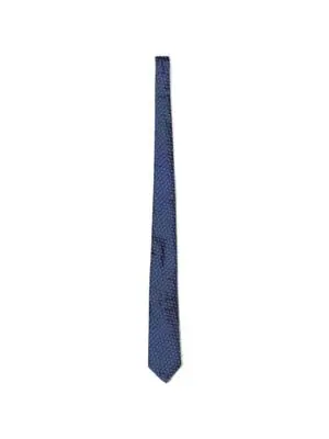 Emporio Armani Jacquard Silk Tie - Blue