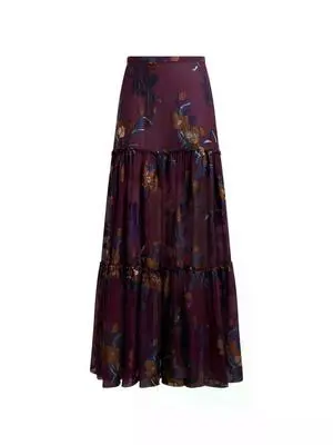 Etro Silk-blend Fil Coupé Floral Jacquard Maxi Skirt