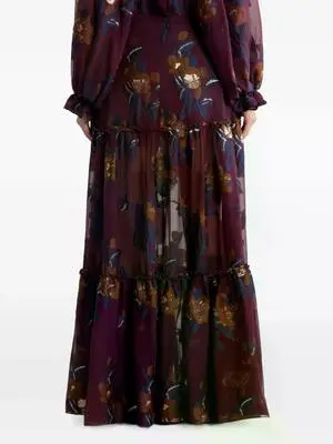 Etro Silk-blend Fil Coupé Floral Jacquard Maxi Skirt