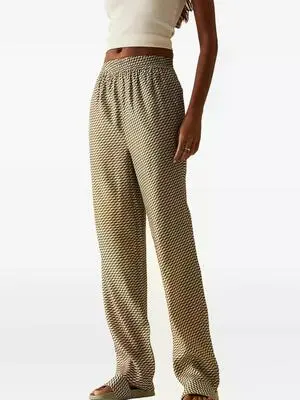 Kith Ida Monogram Silk Trousers - Neutrals